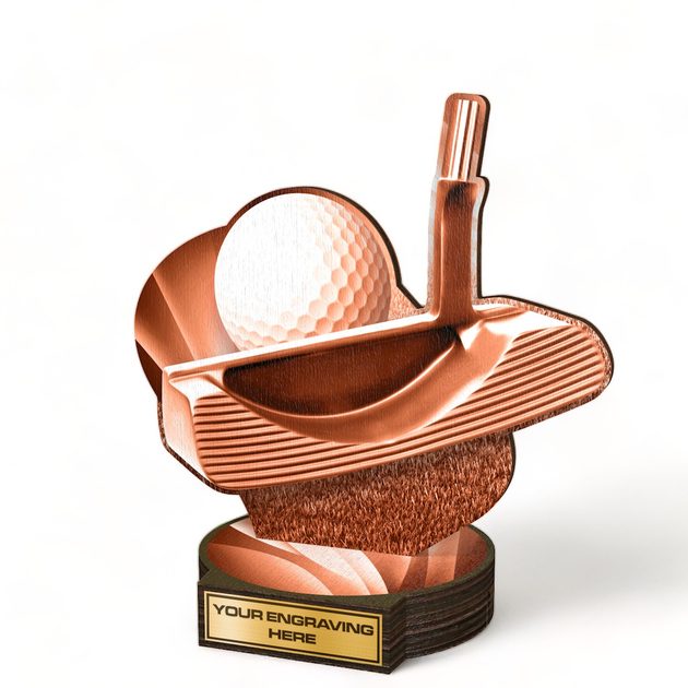 Grove Classic Golf Putter Real Wood Trophy | Trophy Monster