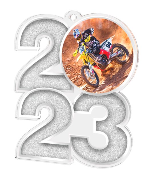 Motocross 2023 Acrylic Medal | Trophy Monster