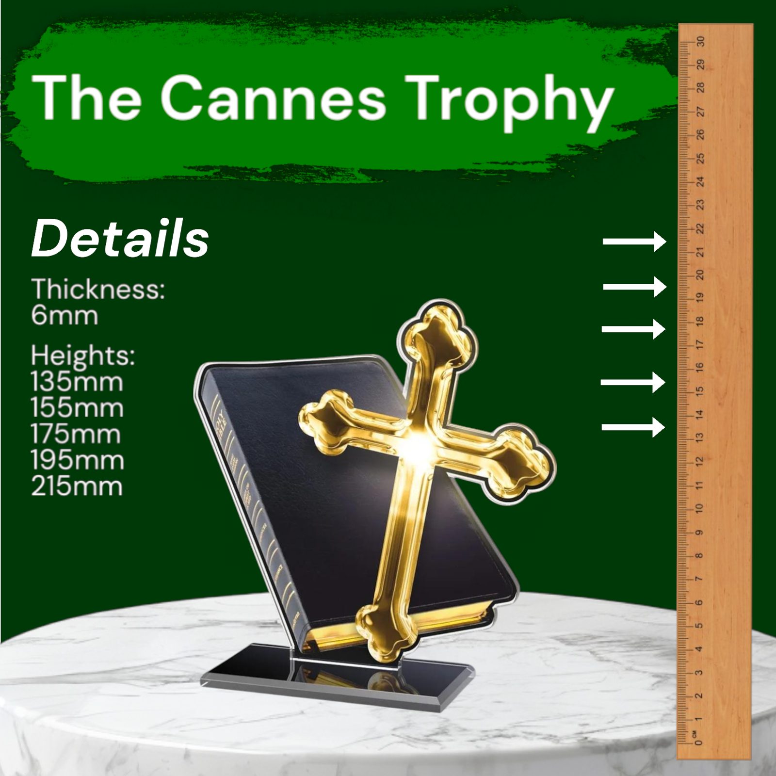 Cannes Christian Bible Studies Trophy | Trophy Monster