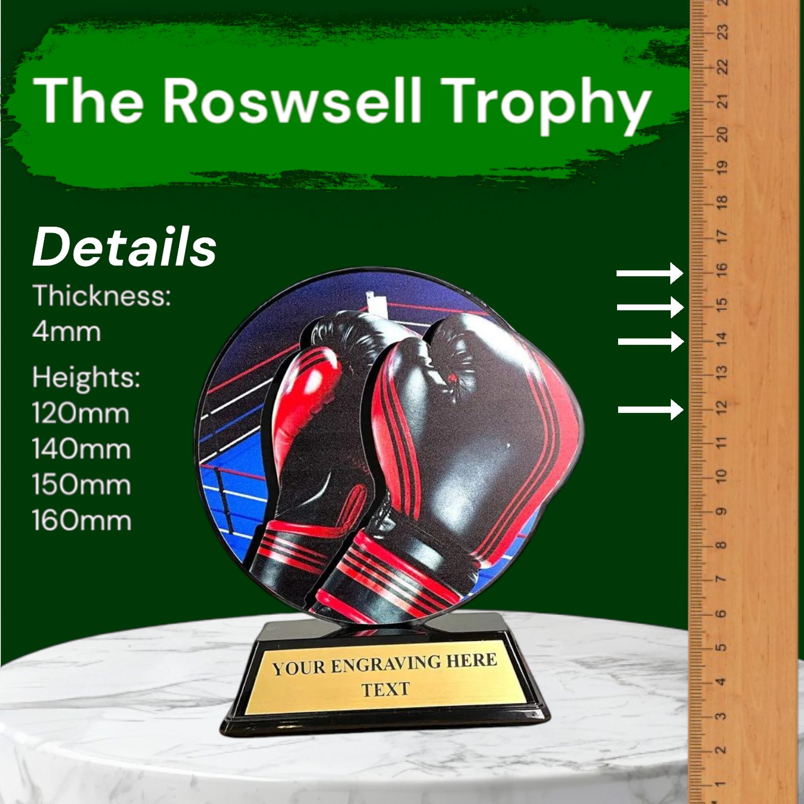 Roswell Boxing Trophy | Trophy Monster