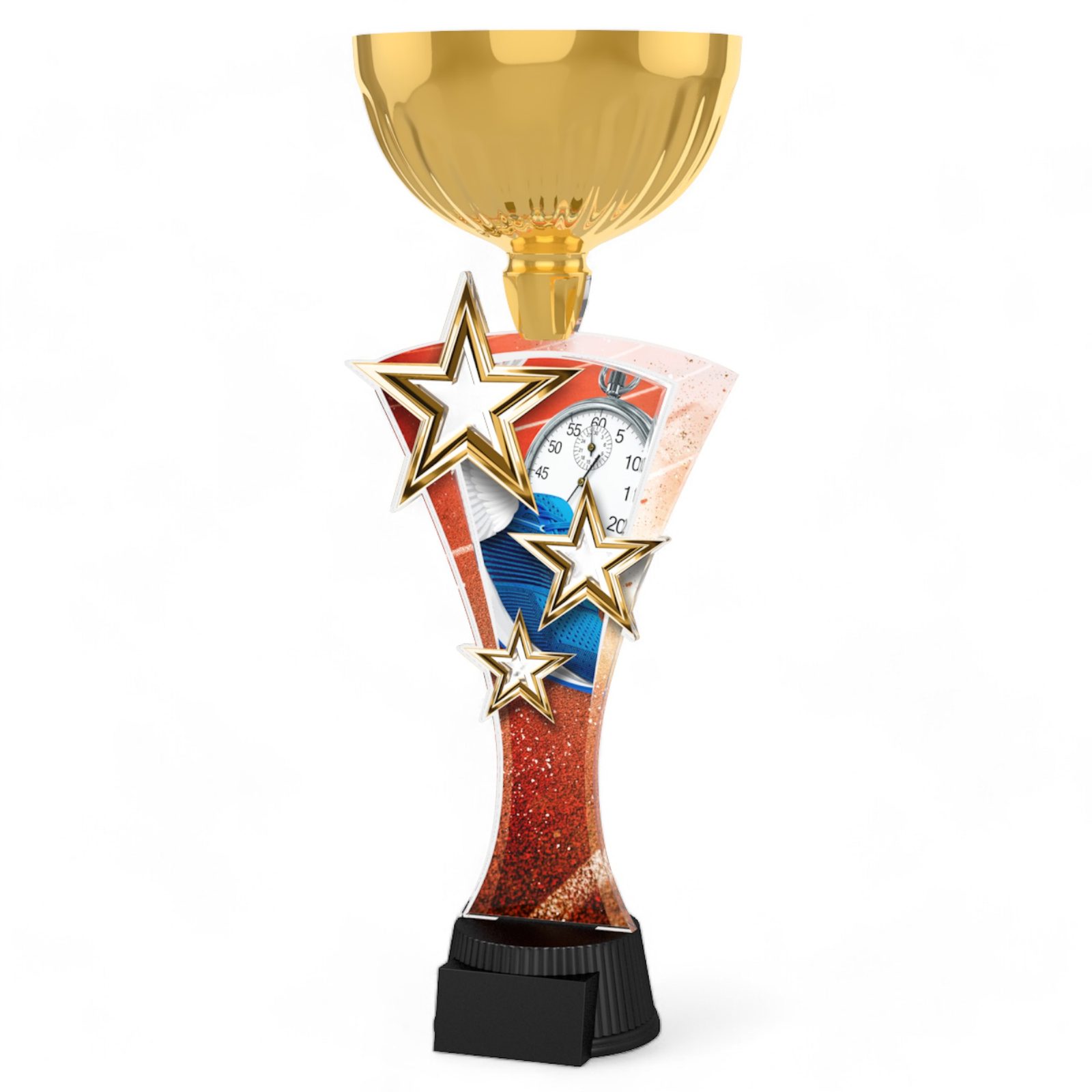 Triple Star Athletics Running Gold Trophy Cup | Trophy Monster