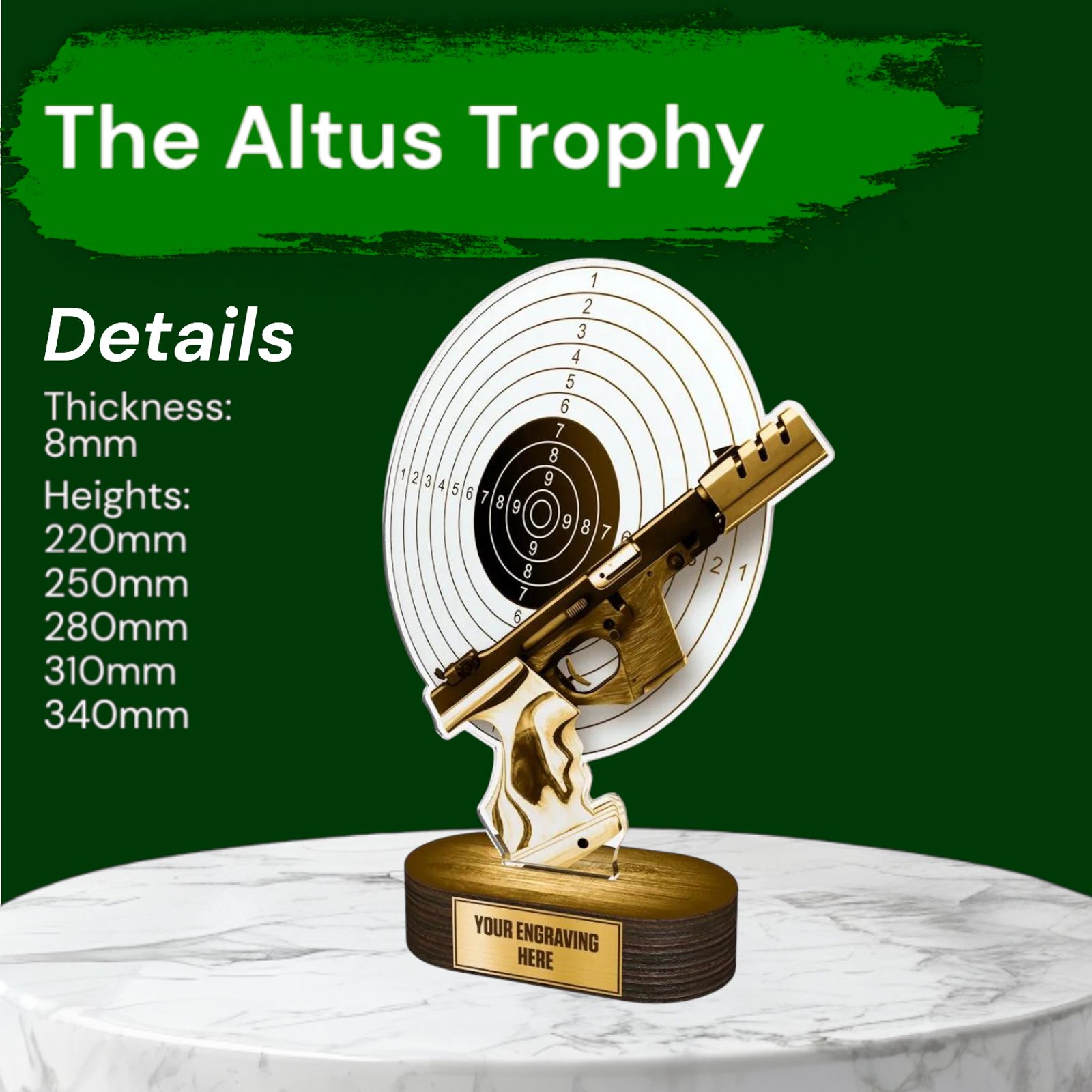 Altus Classic Pistol Shooting Trophy | Trophy Monster