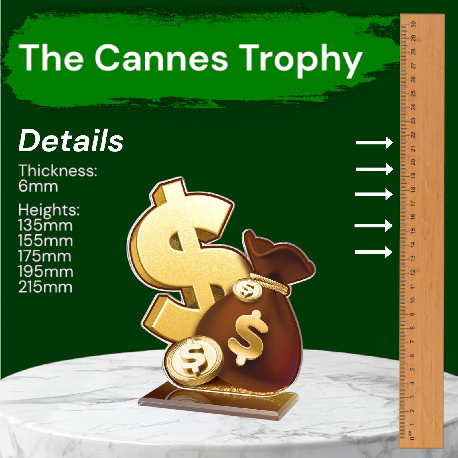 Cannes Money Bag Trophy | Trophy Monster