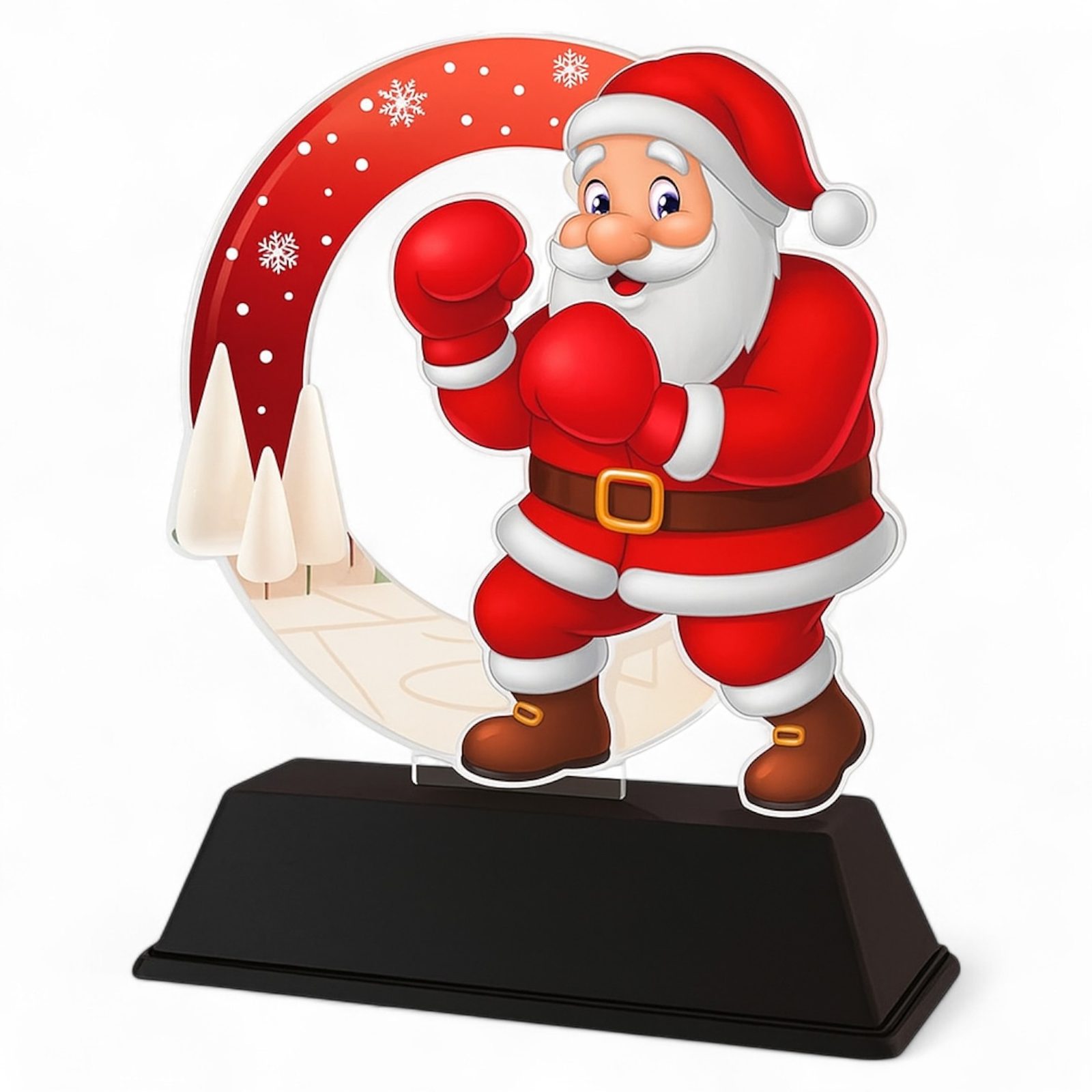 Santa Boxing Christmas Trophy | Trophy Monster