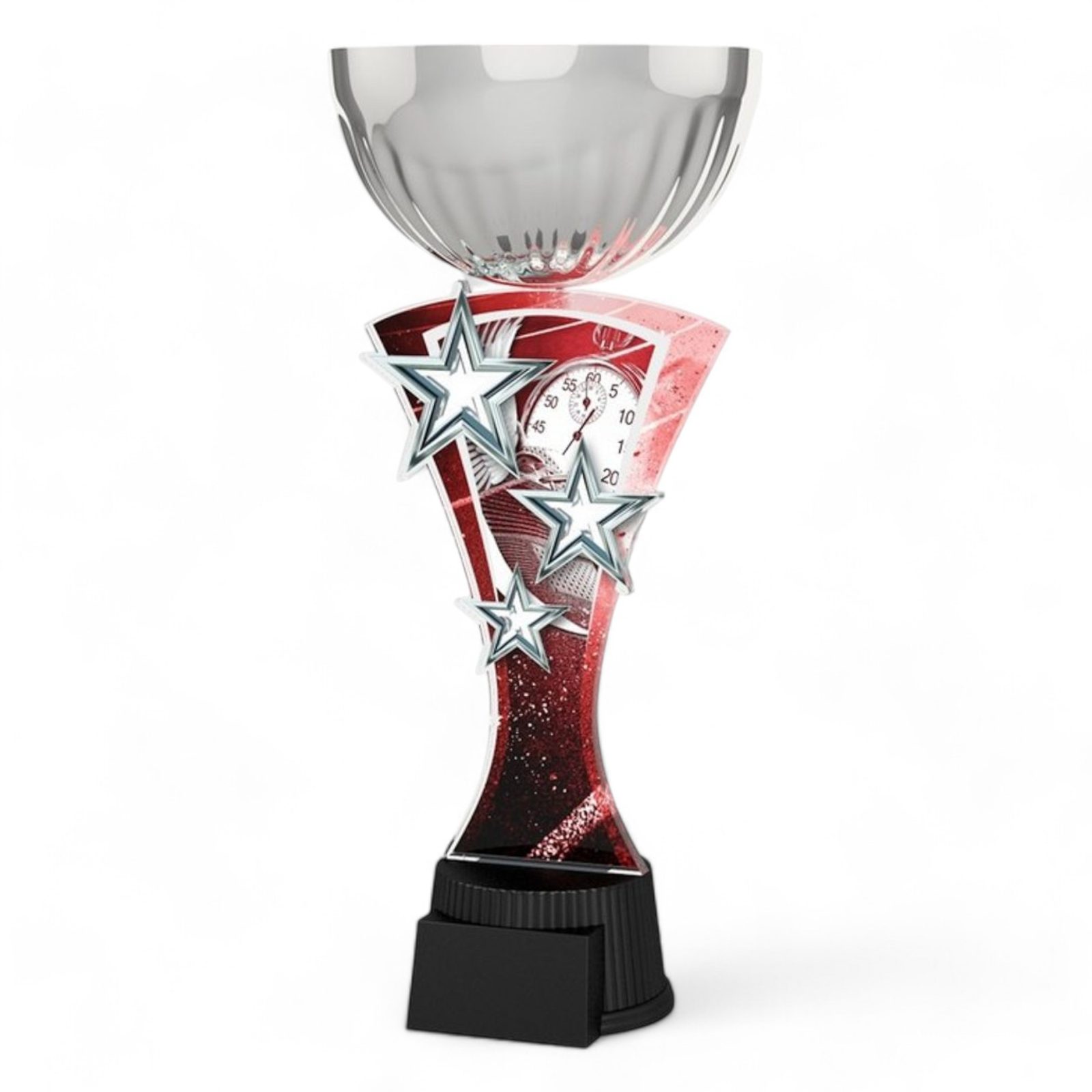 Triple Star Athletics Running Silver Trophy Cup | Trophy Monster