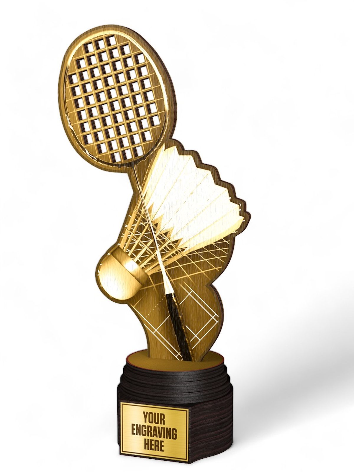 Frontier Classic Real Wood Badminton Trophy | Trophy Monster