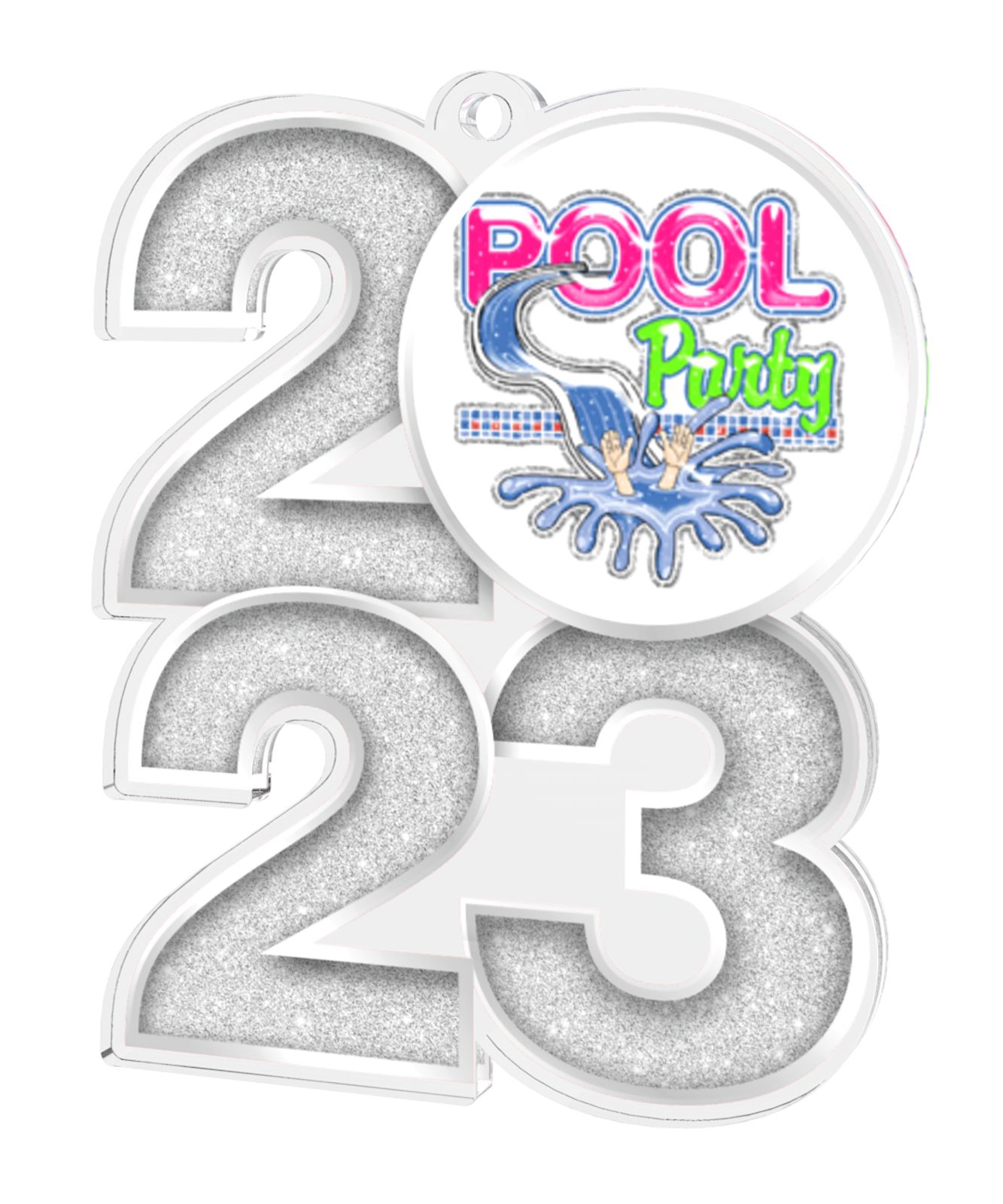 Swimming Pool Party 2023 Acrylic Medal | Trophy Monster