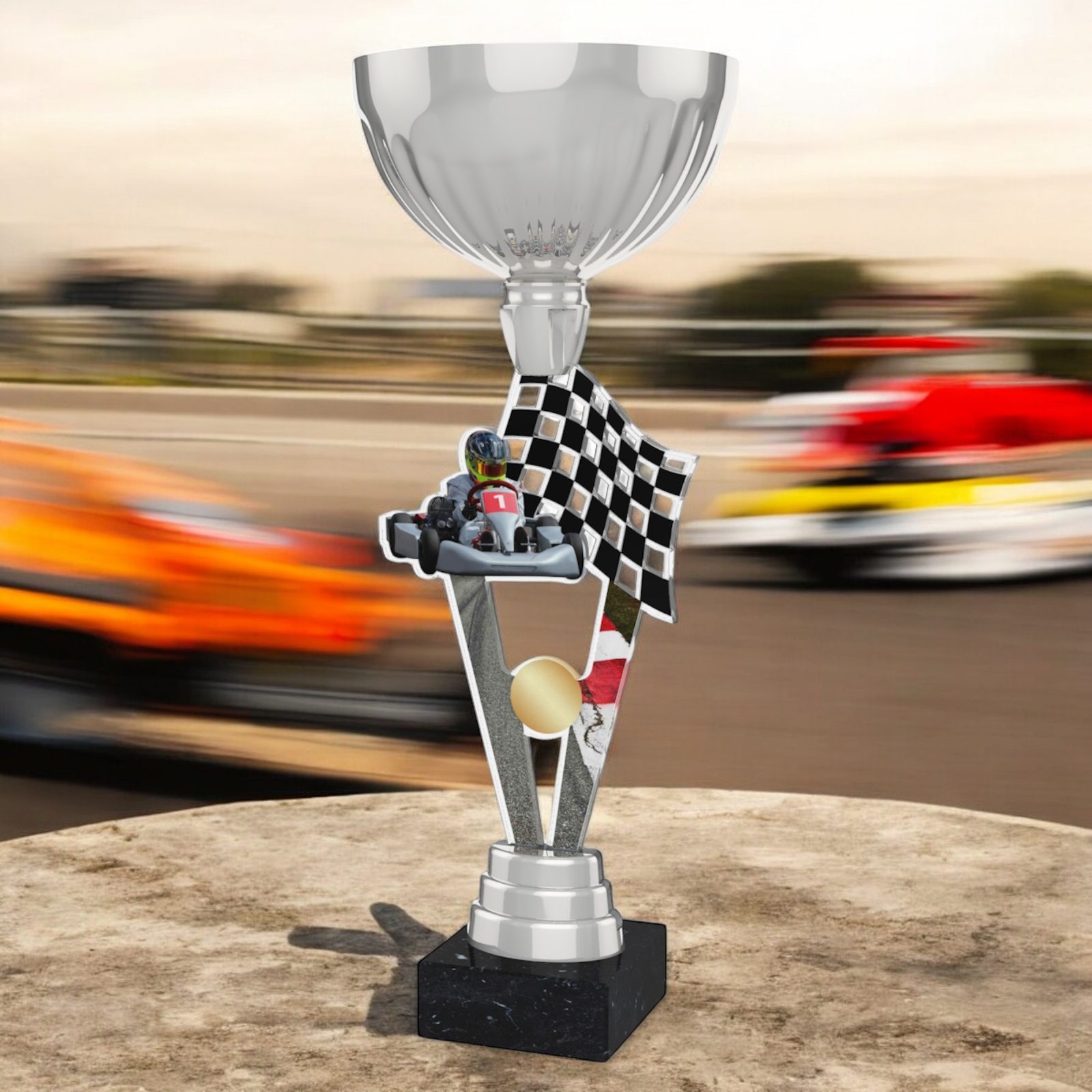 Napoli Go Kart Silver Trophy Cup | Trophy Monster