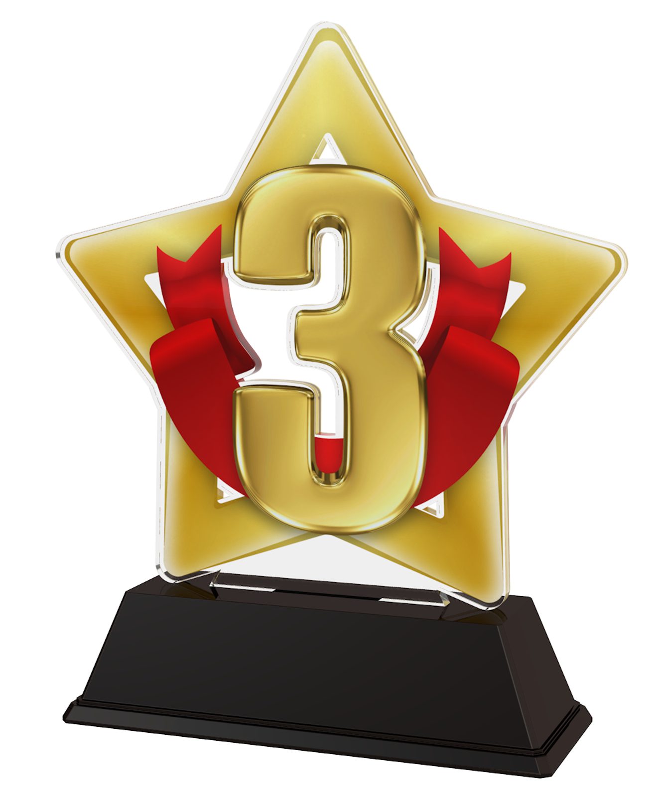 Mini Star 3rd Place Gold Trophy | Trophy Monster