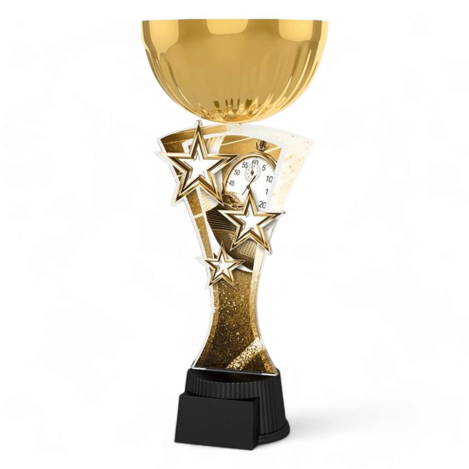 Triple Star Classic Athletics Running Gold Trophy Cup | Trophy Monster