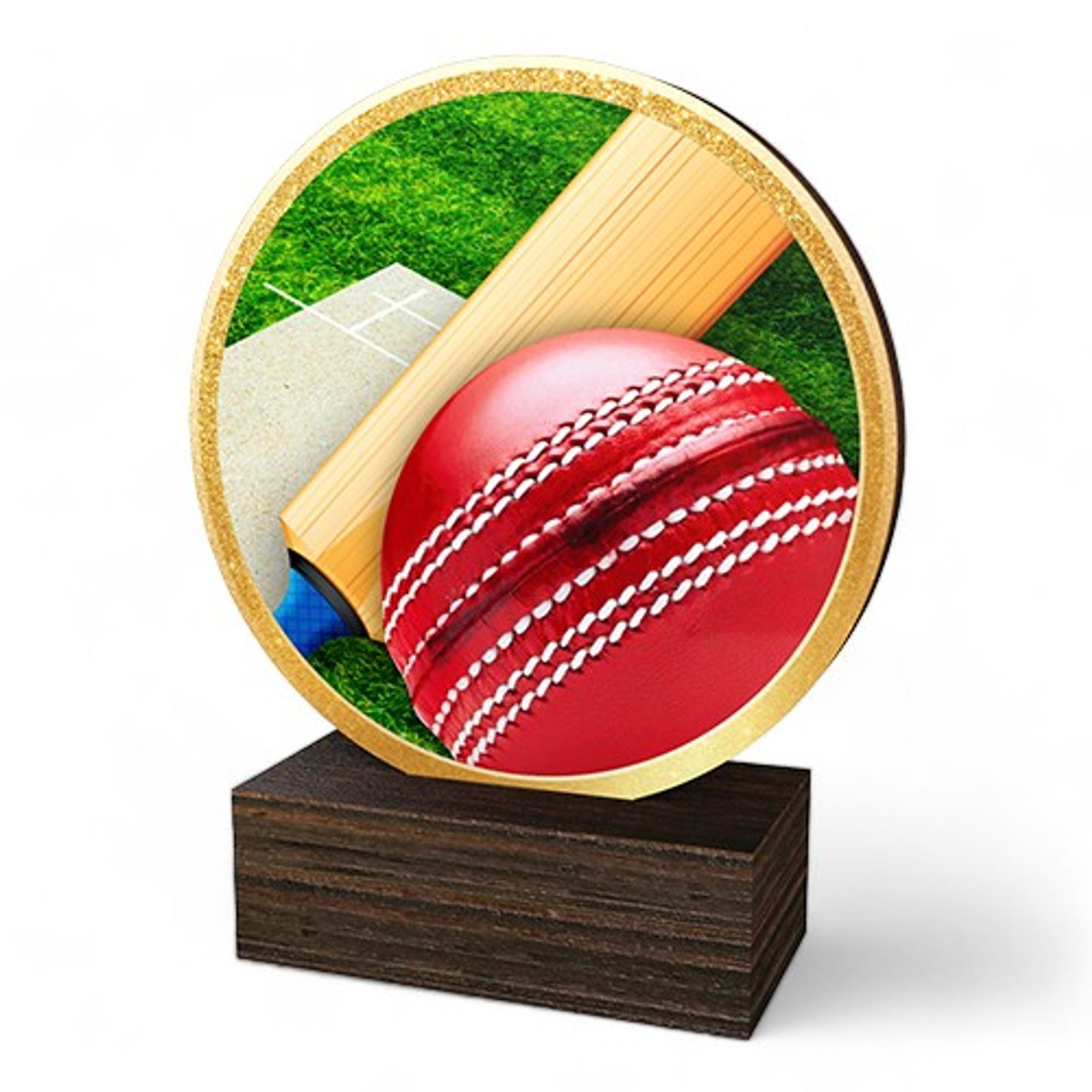 Holt Colour Cricket Real Wood Trophy | Trophy Monster