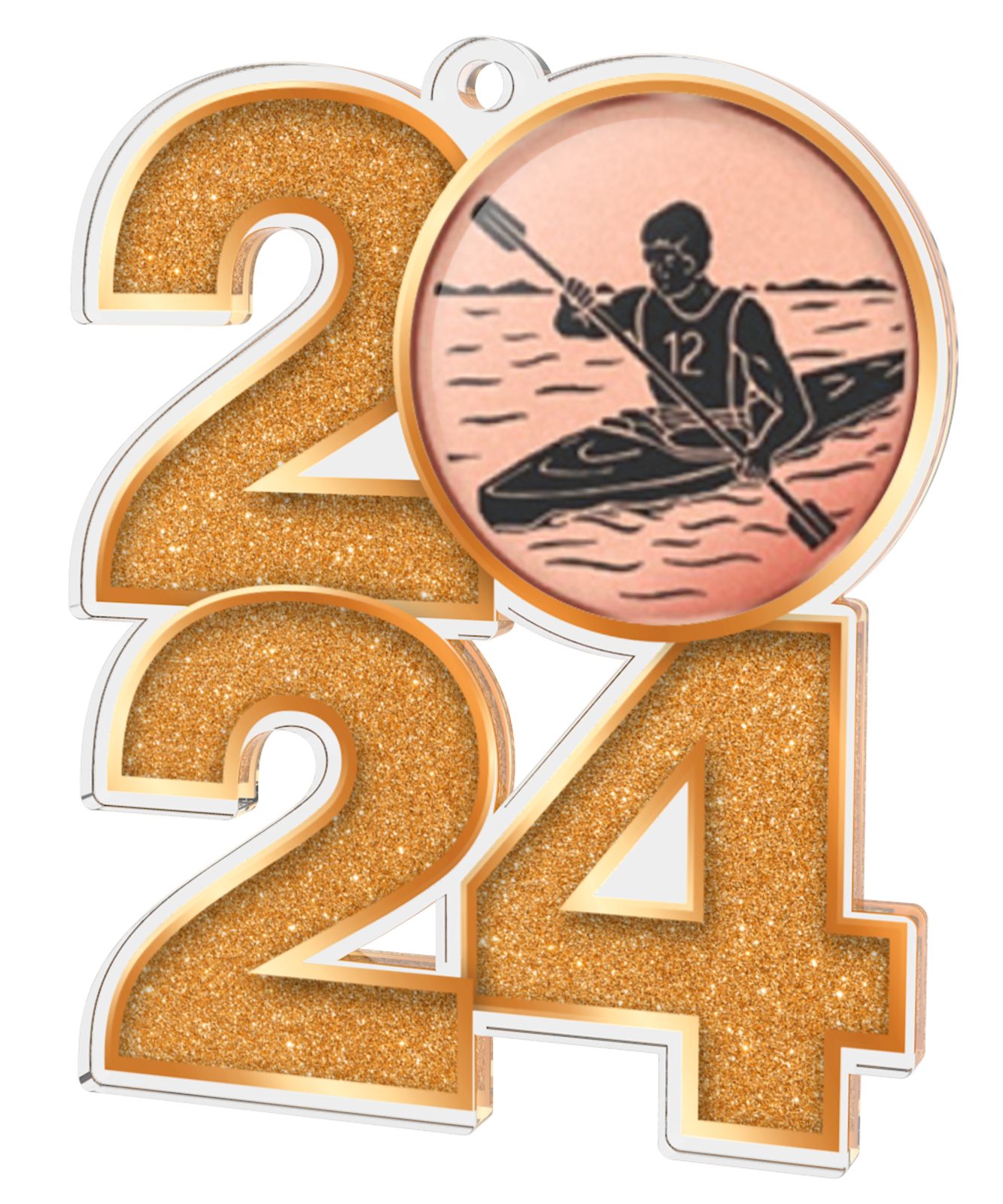 Canoe Kayak 2024 Acrylic Medal | Trophy Monster