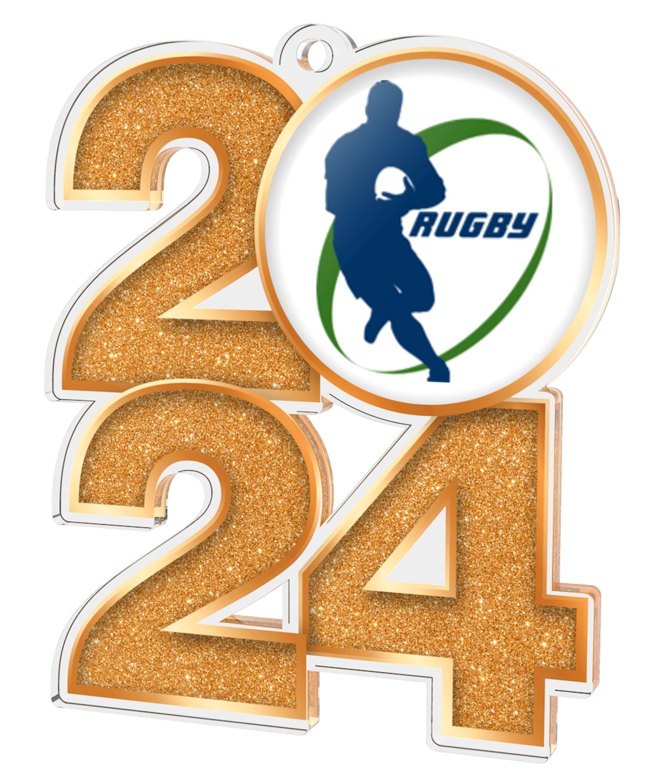 Rugby 2024 Acrylic Medal | Trophy Monster