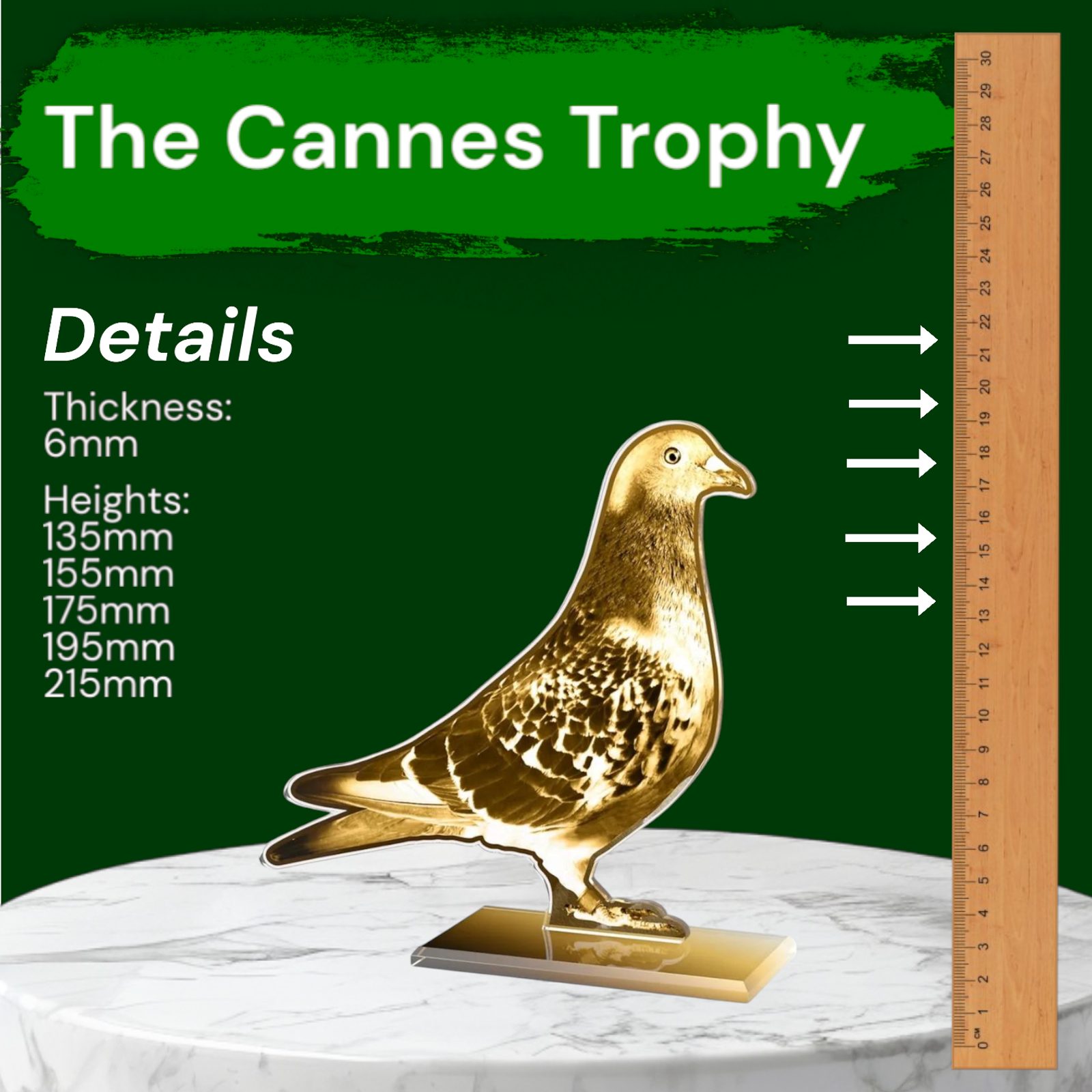 Cannes Classic Pigeon Trophy | Trophy Monster