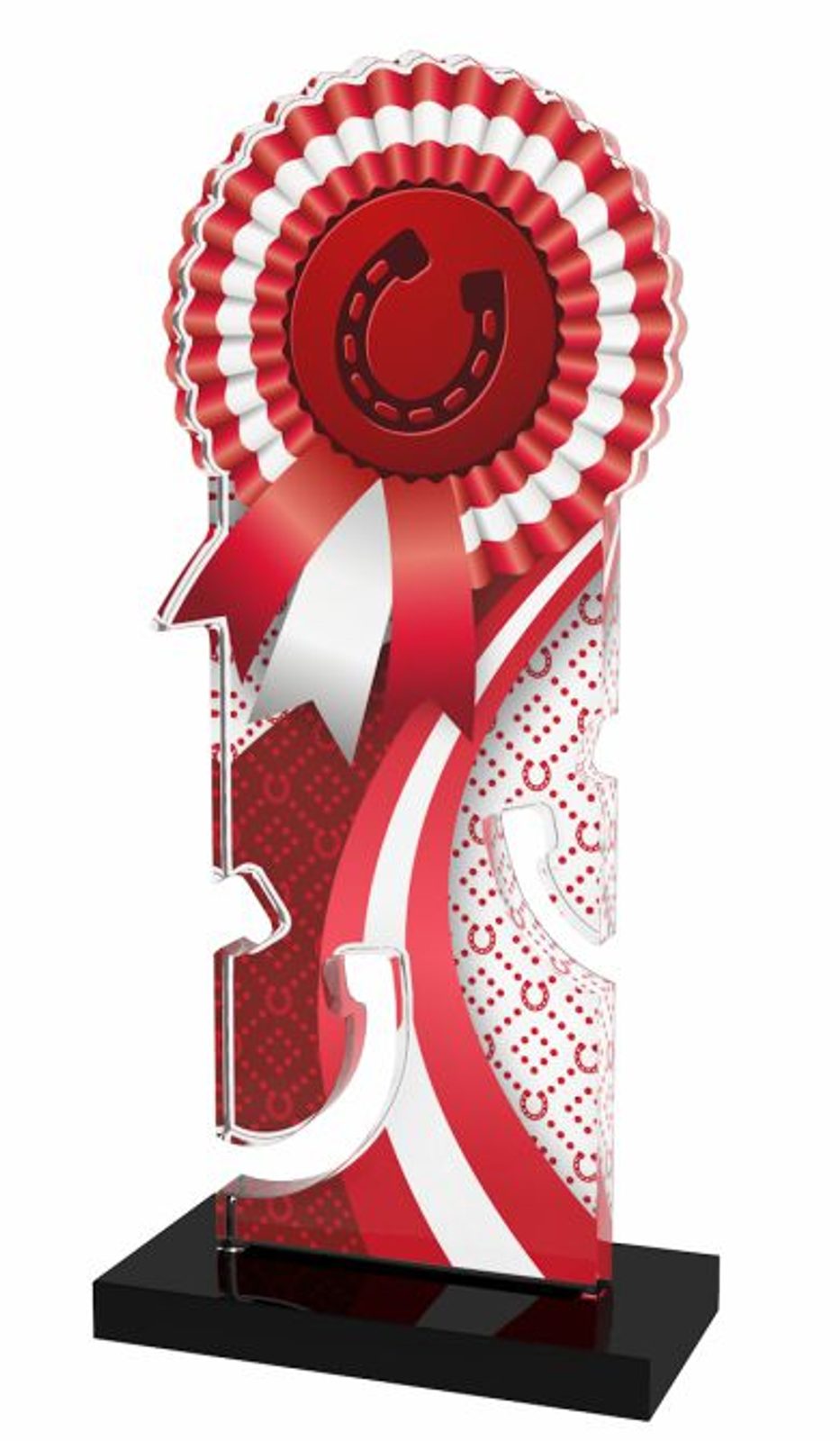 Pegasus Red Horseshoe Rosette Trophy | Trophy Monster