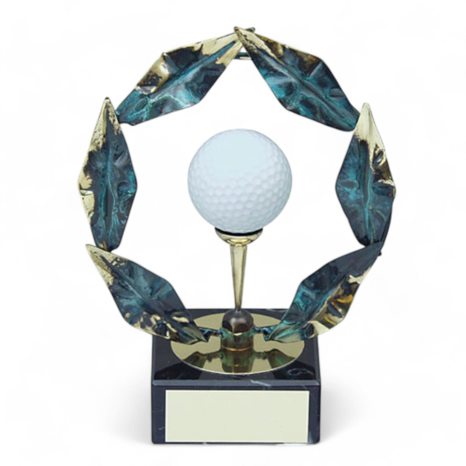 Zaragoza Golf Laurel Handmade Metal Trophy | Trophy Monster