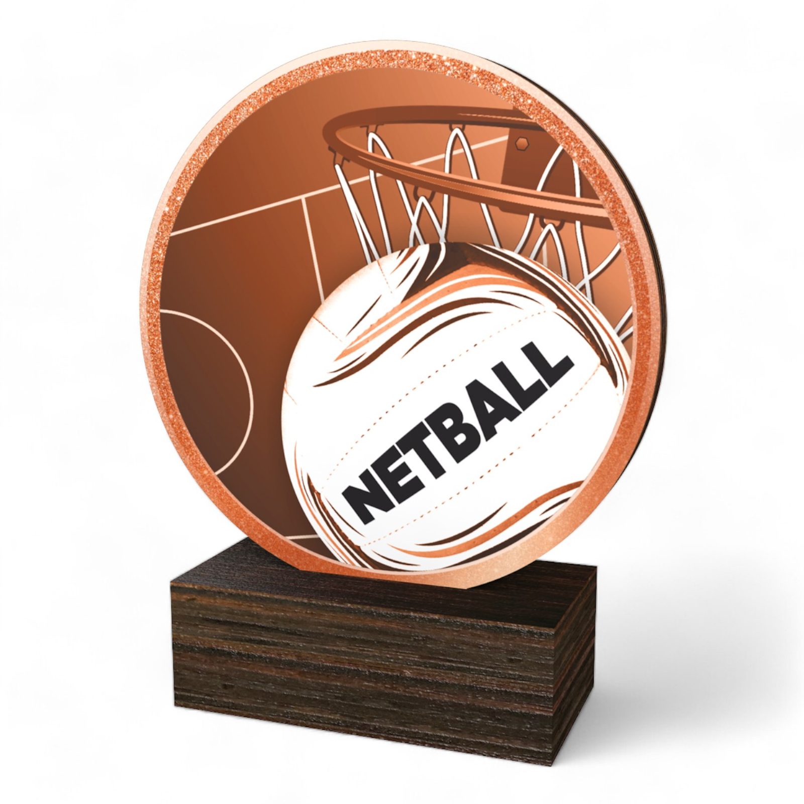 Holt Classic Netball Real Wood Trophy | Trophy Monster