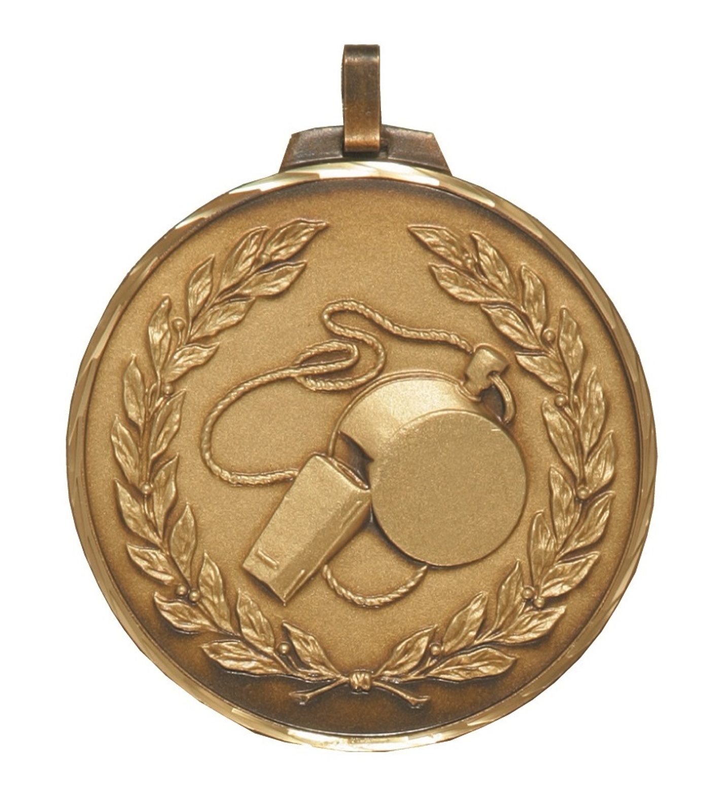 Diamond Edged Referee Whistle Bronze Medal | Trophy Monster