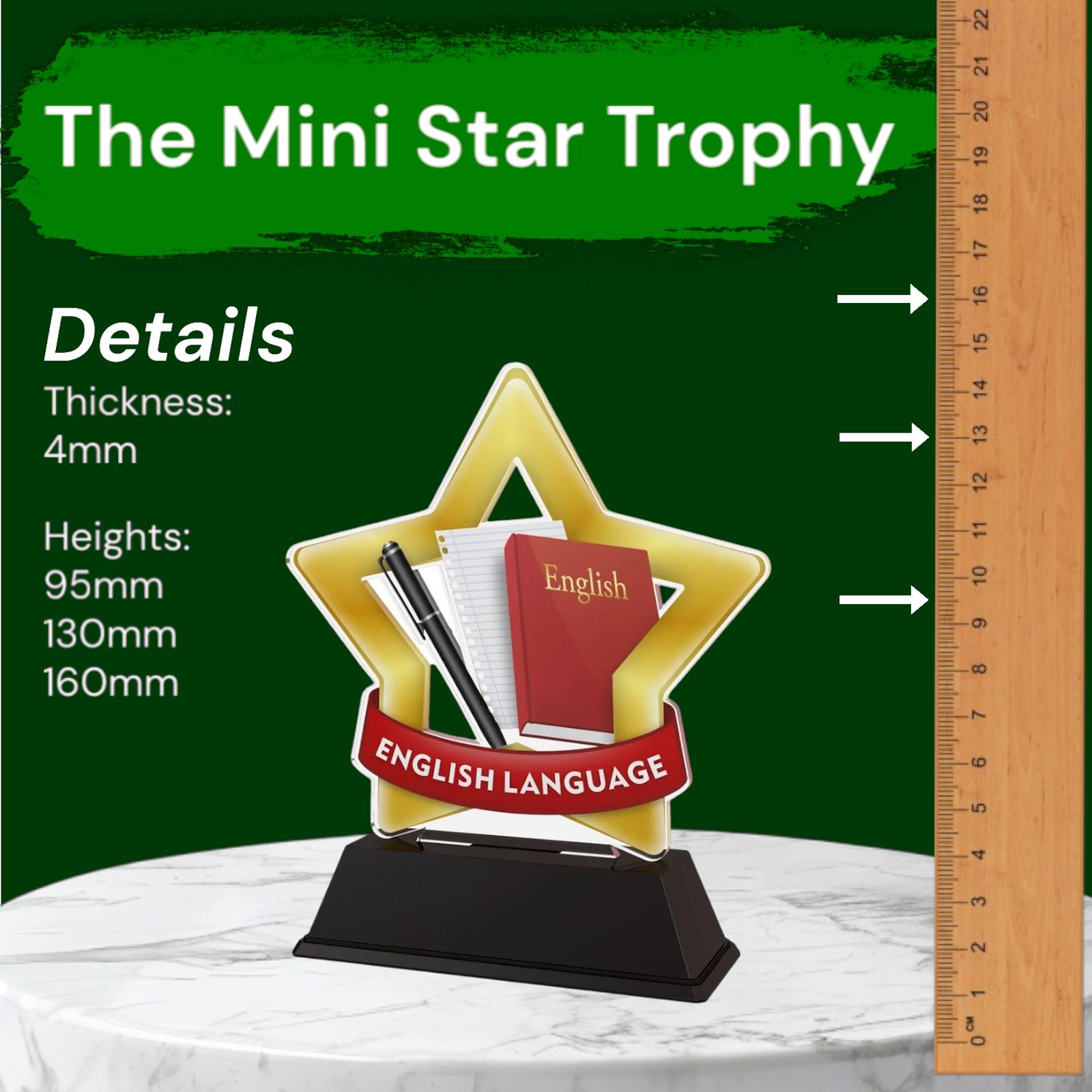 Mini Star English Language Trophy | Trophy Monster