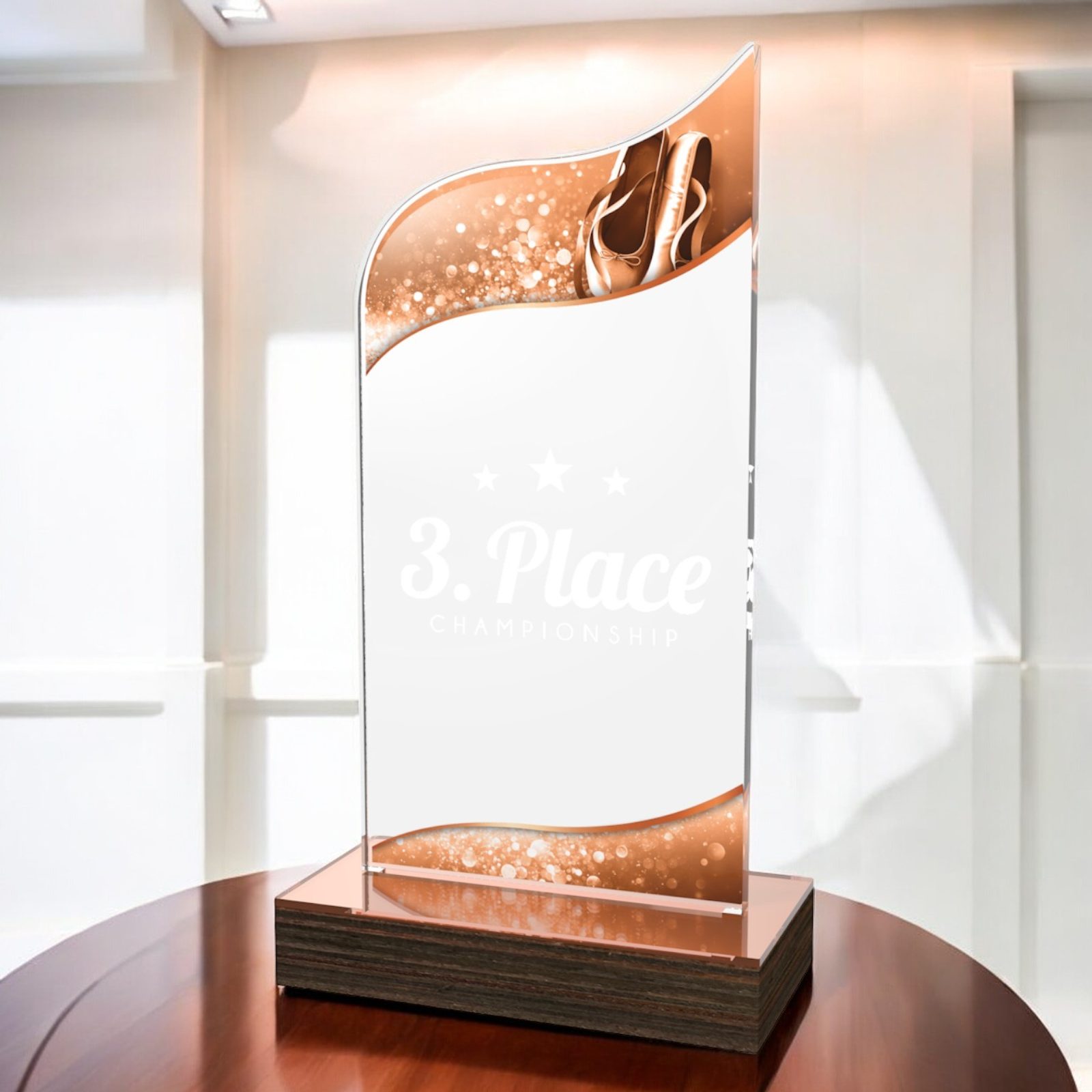 United Ballet Acrylic Wood Fusion Trophy | Trophy Monster