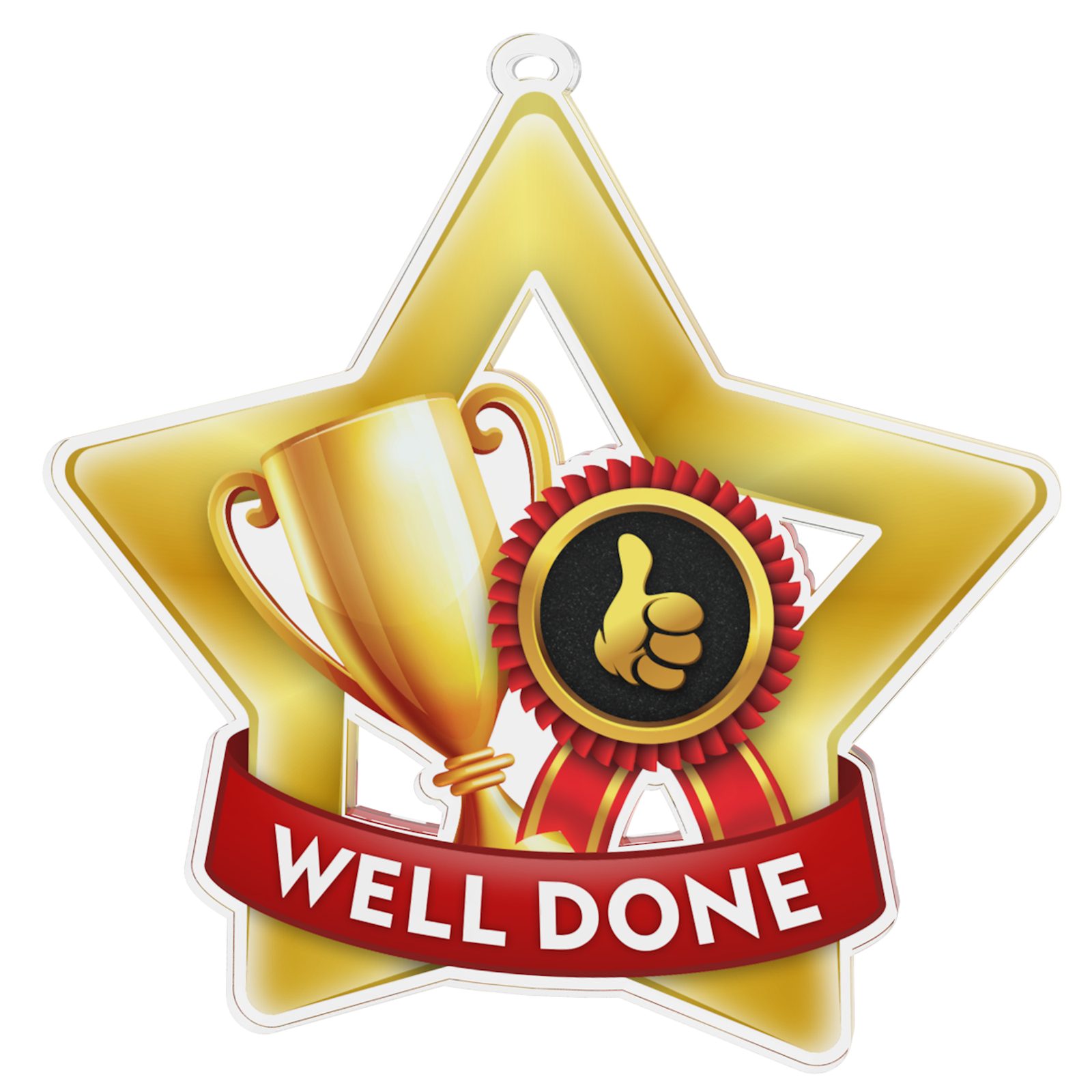 Well Done Star Gold Medal | Trophy Monster