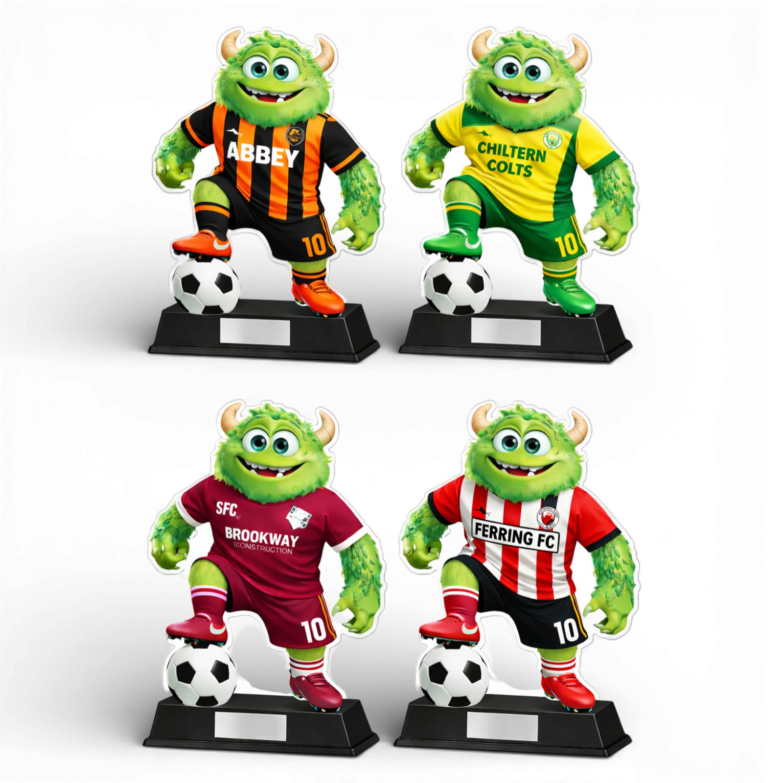 Monster Mascot Custom Made Acrylic Football Award | Trophy Monster