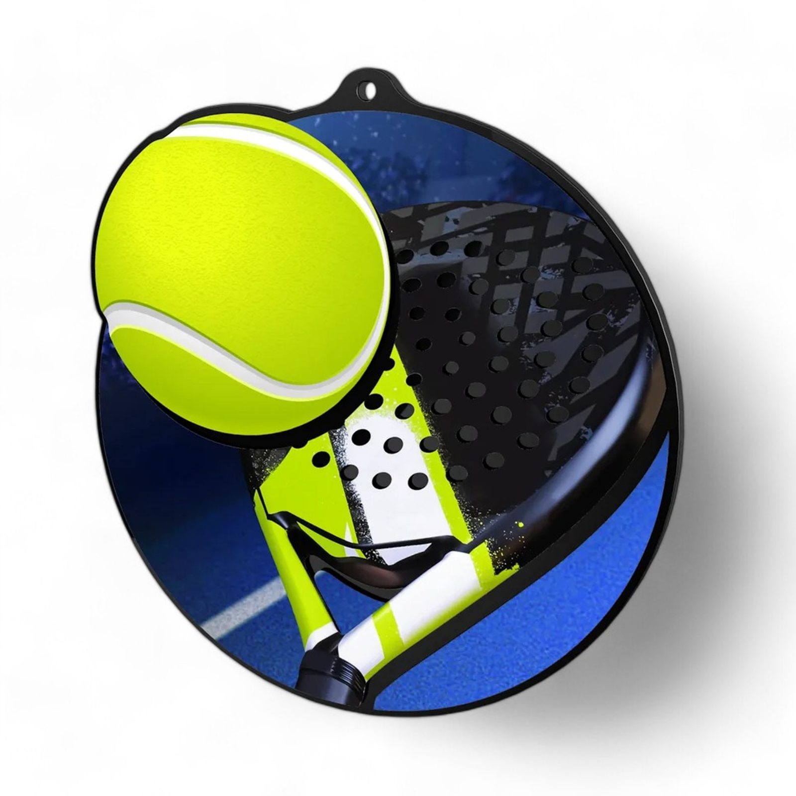Rincon Colour Padel Tennis Black Acrylic Medal | Trophy Monster