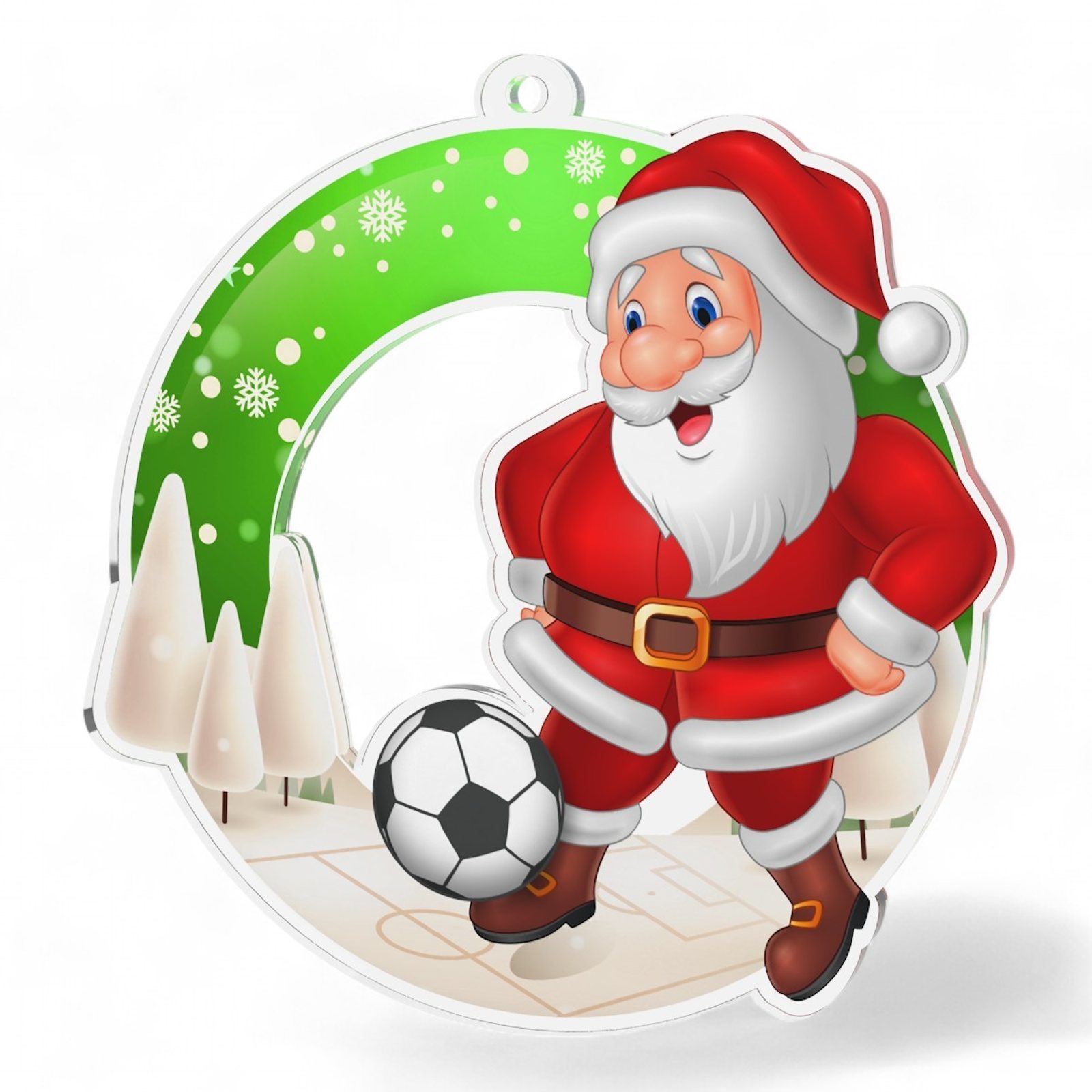 Snowy Father Christmas Football Medal | Trophy Monster