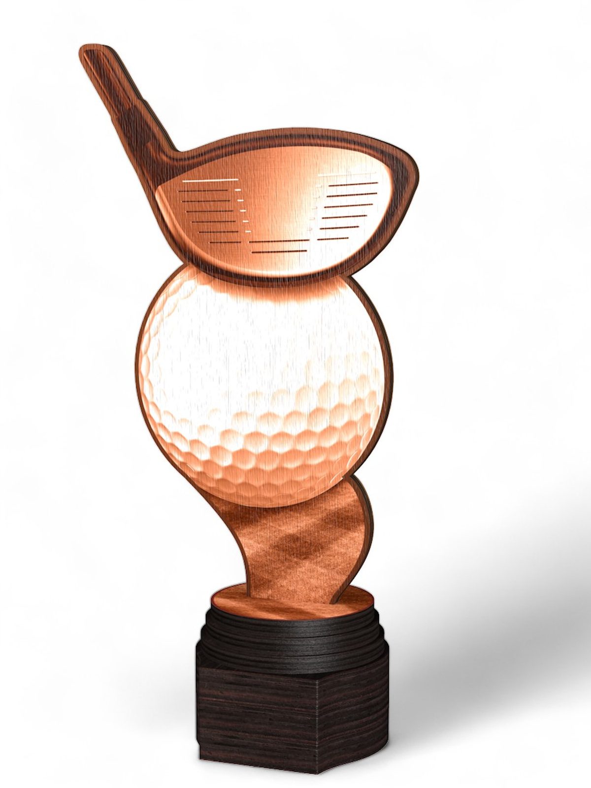 Frontier Classic Real Wood Golf Driver Club Trophy | Trophy Monster