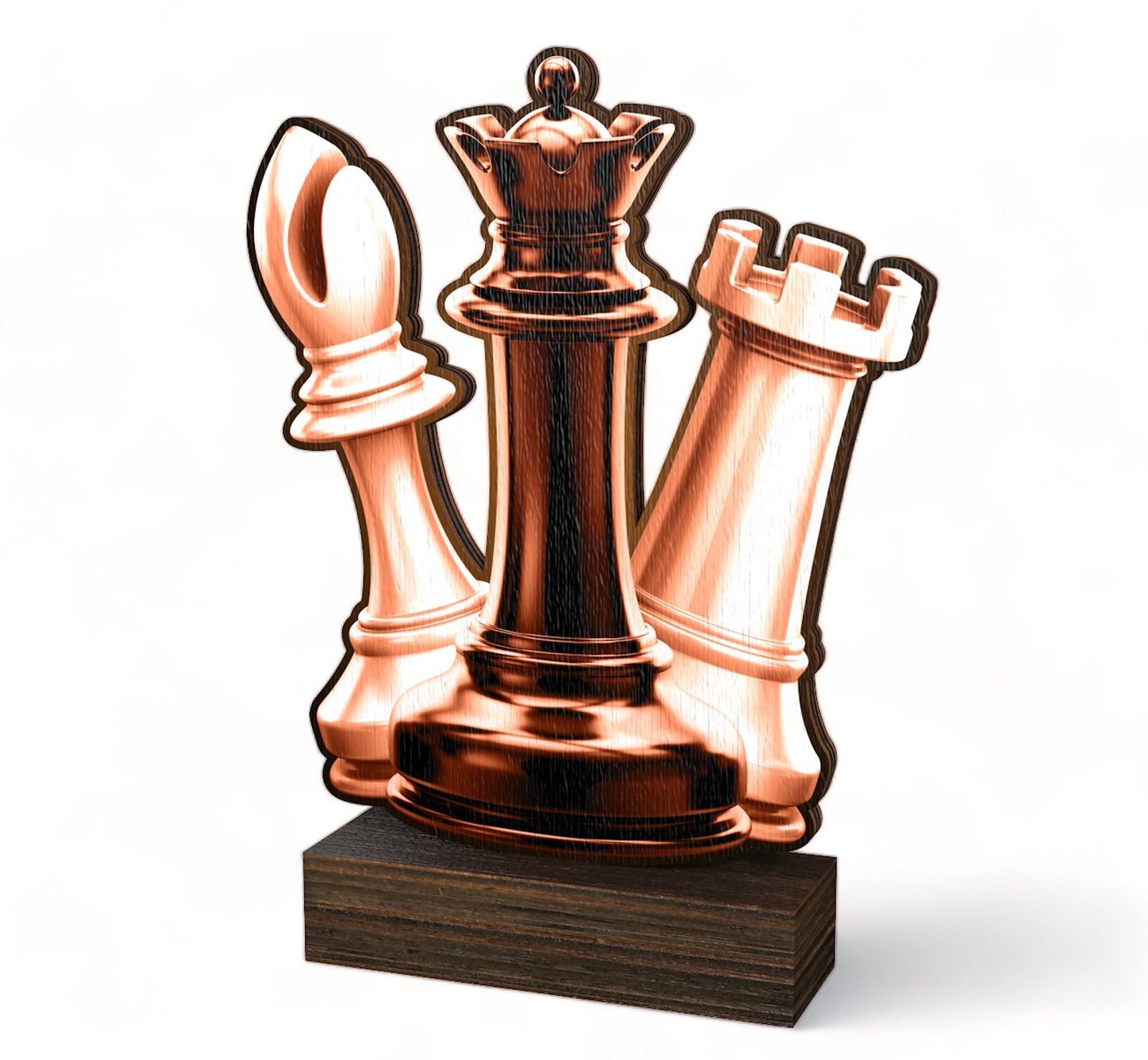 Sierra Classic Chess Real Wood Trophy | Trophy Monster