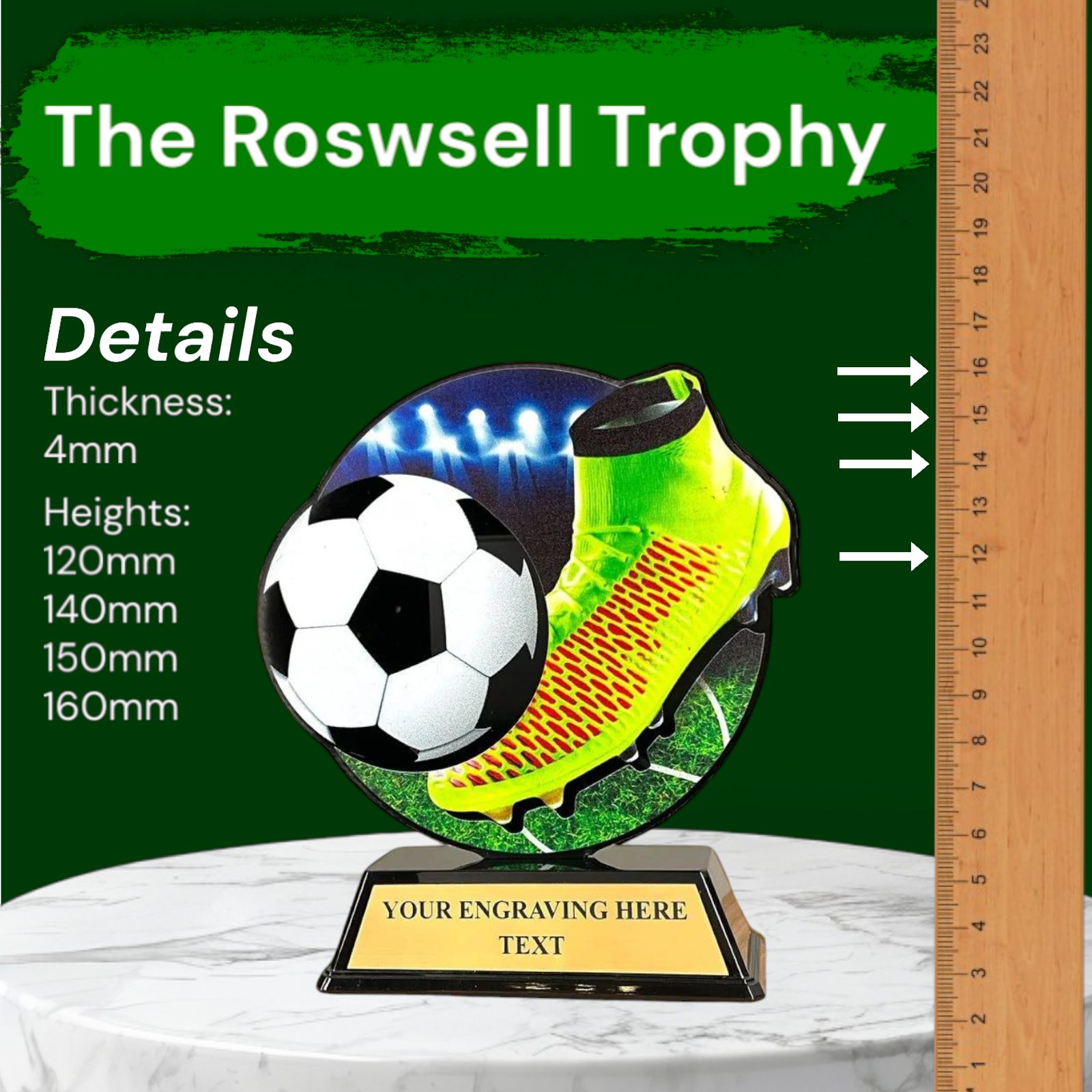 Roswell Football Boot Trophy | Trophy Monster
