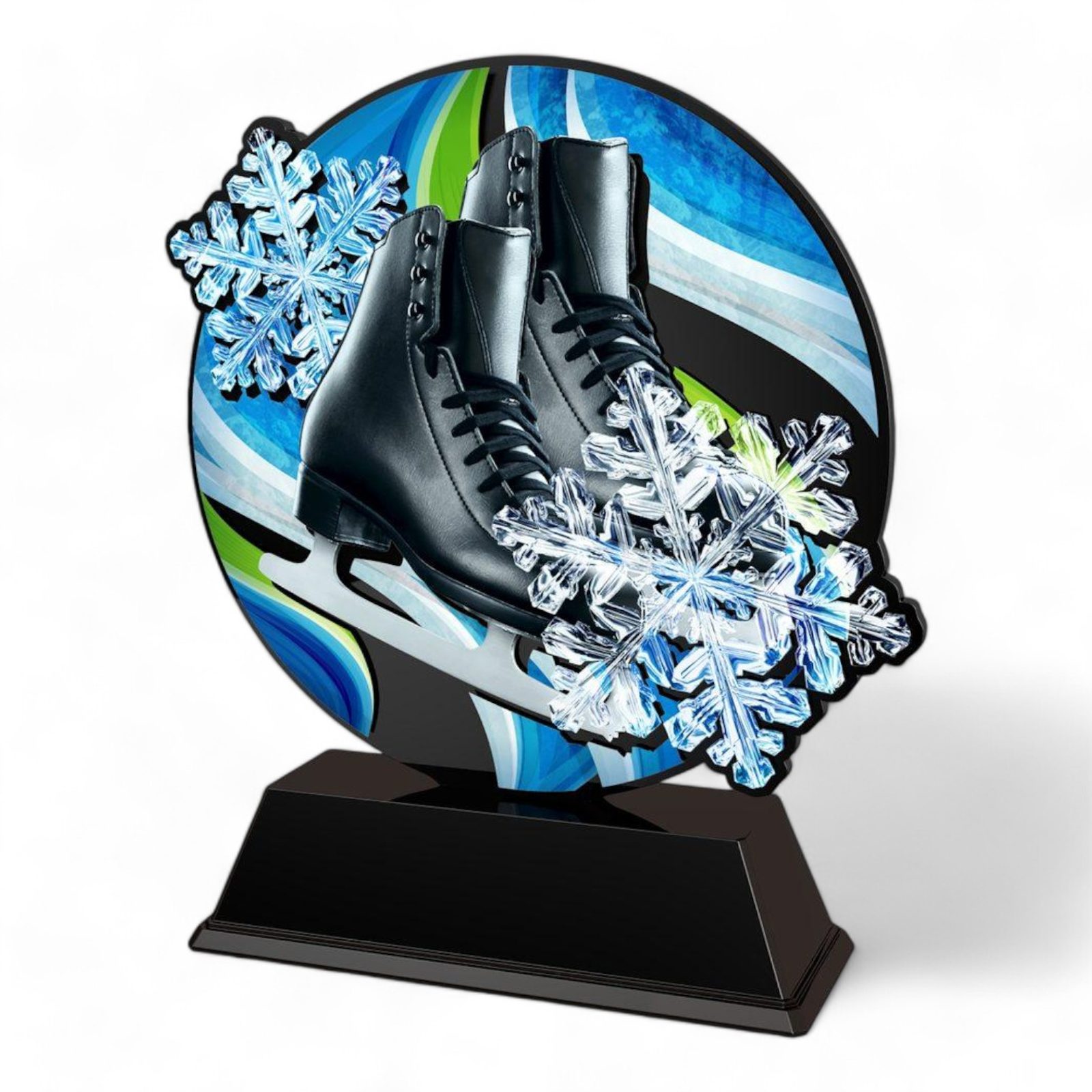 Avoriaz Black Ice Skates Trophy | Trophy Monster