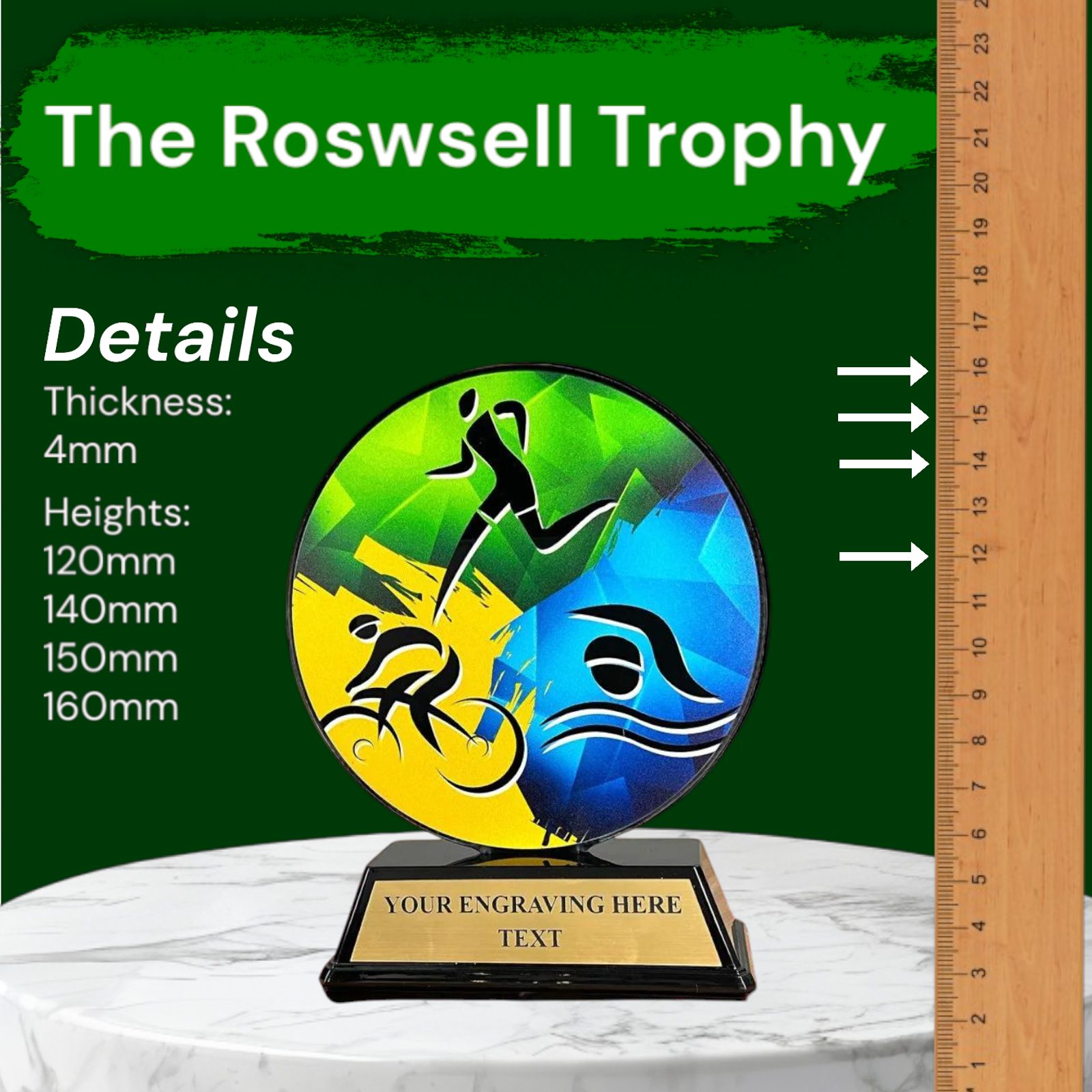 Roswell Triathlon Trophy | Trophy Monster