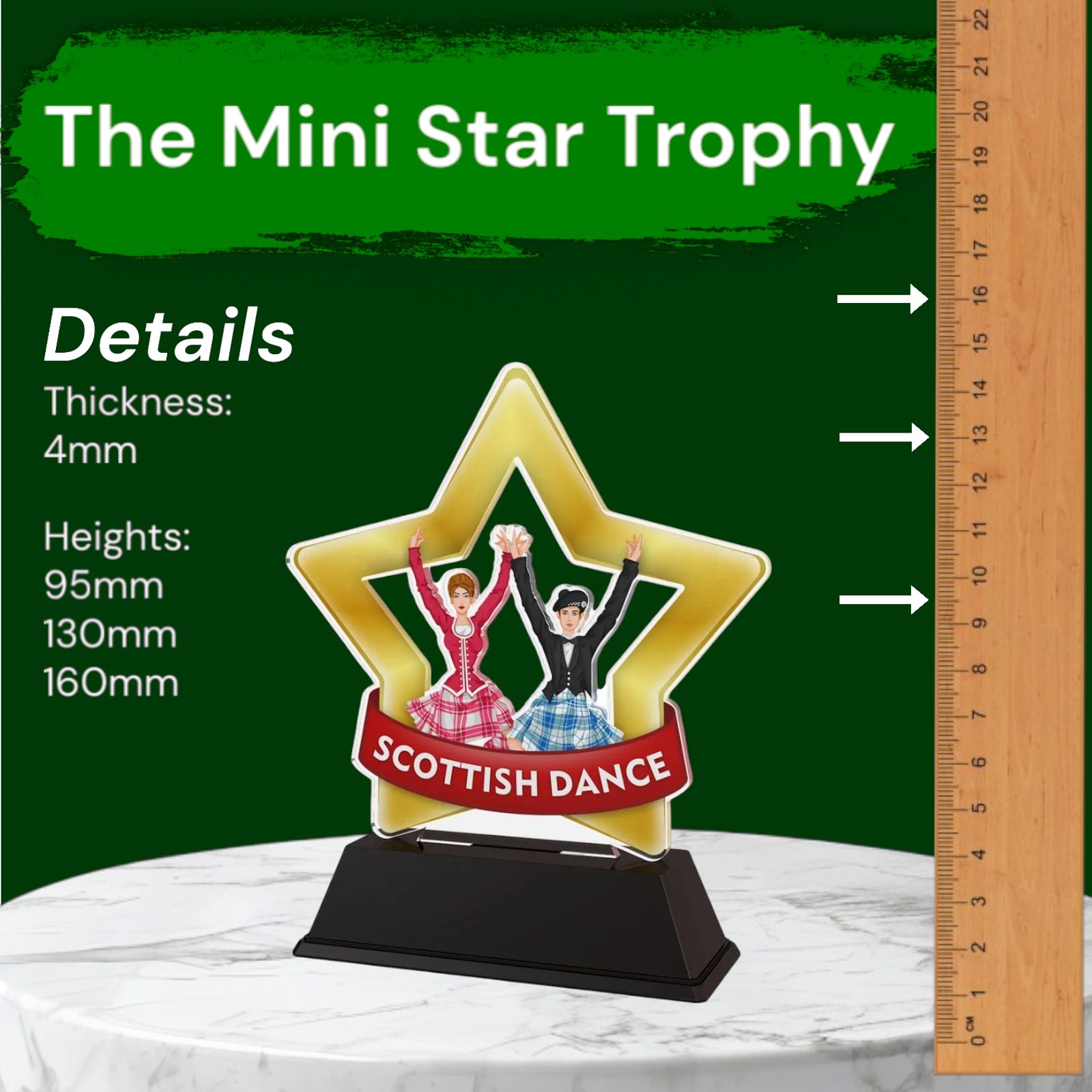 Mini Star Scottish Dance Trophy | Trophy Monster