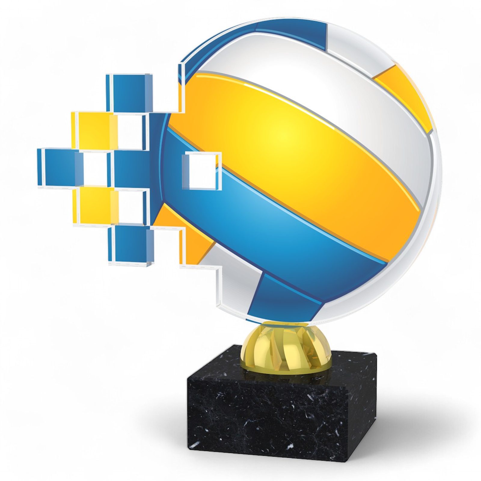 Techspire Volleyball Acrylic Trophy | Trophy Monster