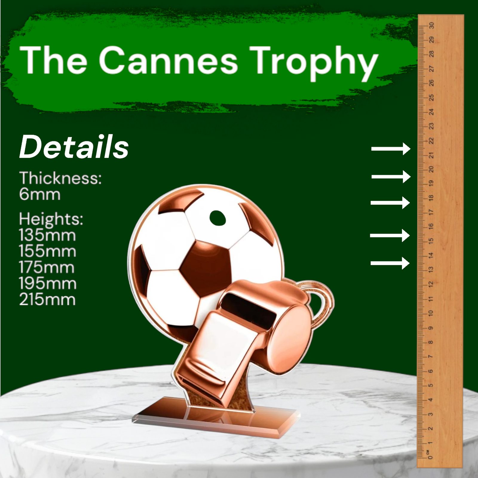 Cannes Classic Football Referee Trophy | Trophy Monster