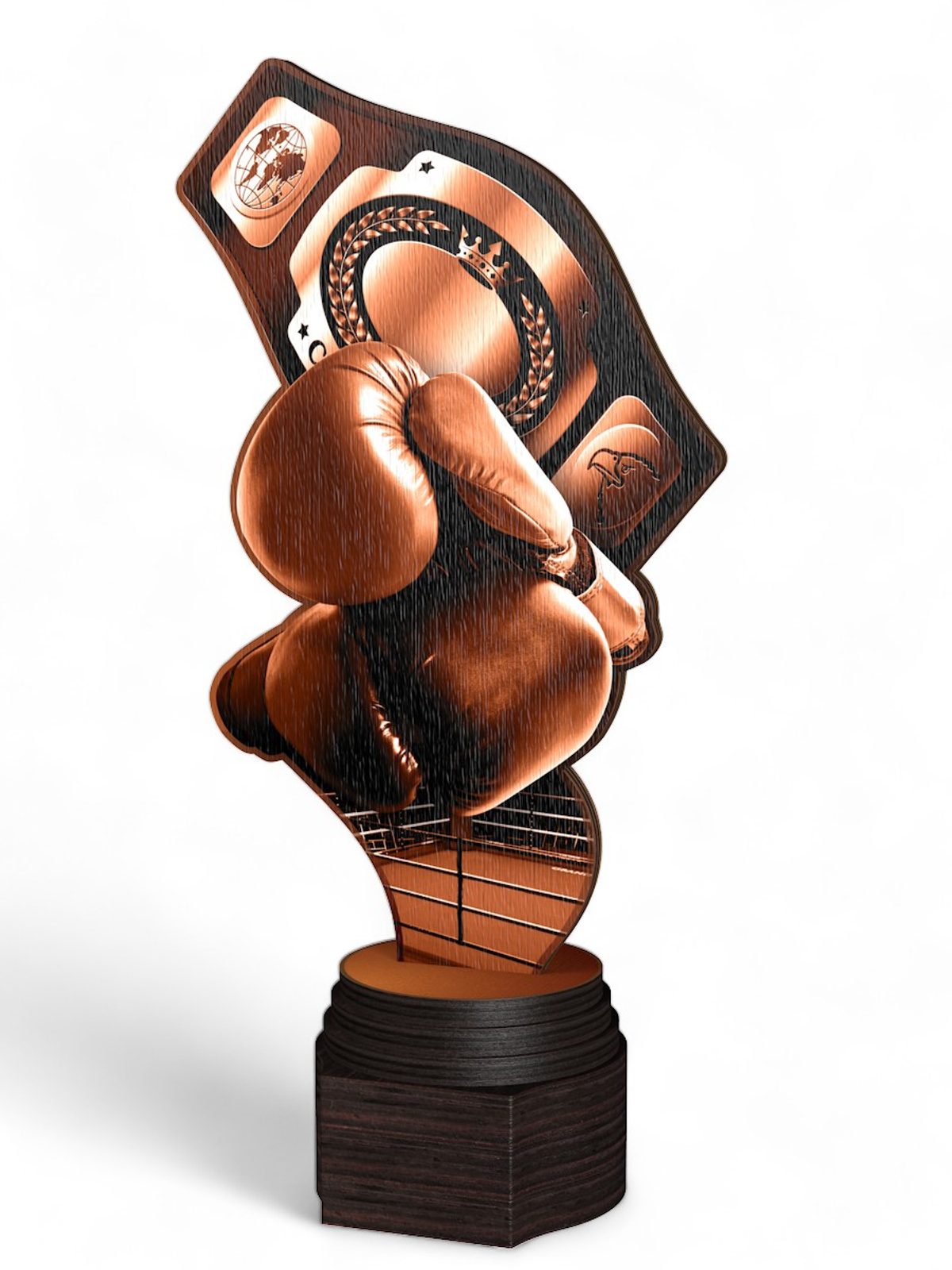 Frontier Classic Real Wood Boxing Trophy | Trophy Monster