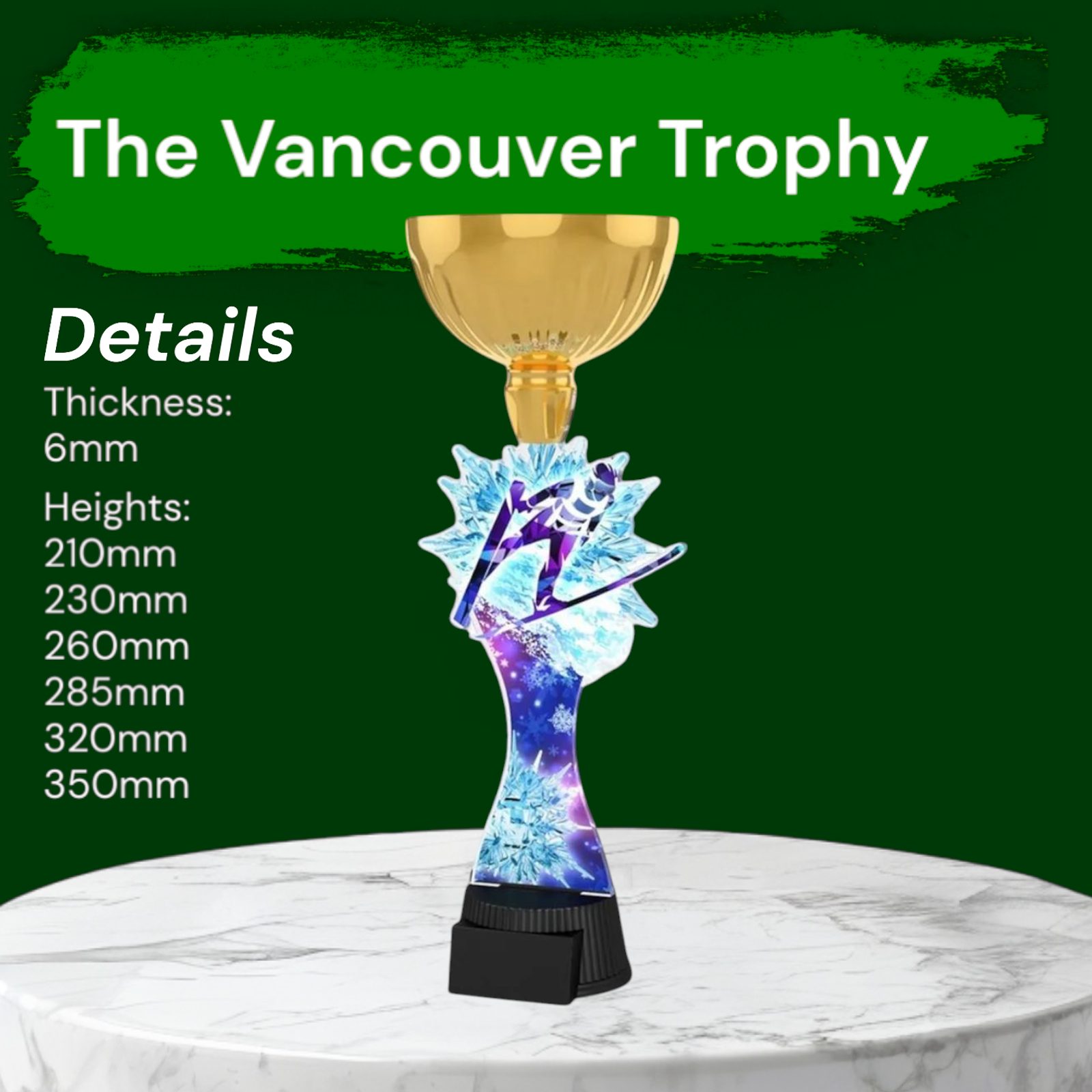 Vancouver Ski Jump Gold Cup Trophy | Trophy Monster