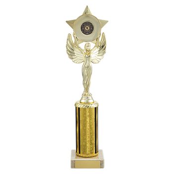 Unity Gold Column Trophy (FREE LOGO) | Trophy Monster
