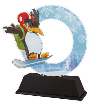 Penguin Childrens Snowboarding Trophy | Trophy Monster