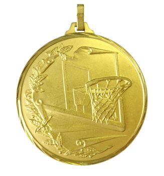Diamond Edged Basketball Hoop Gold Medal | Trophy Monster