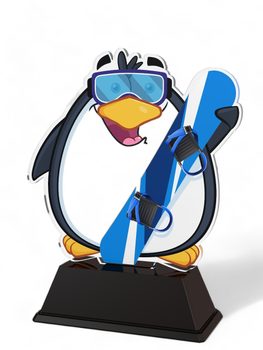 Penguin Kids Snowboarding Trophy | Trophy Monster