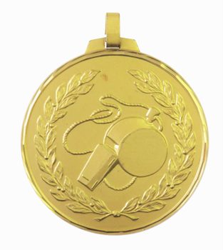 Diamond Edged Referee Whistle Gold Medal | Trophy Monster