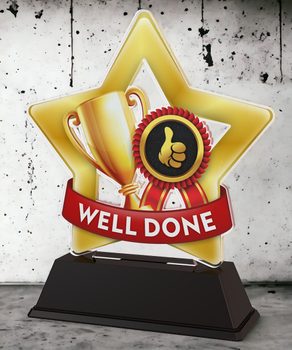 Mini Star Well Done Trophy | Trophy Monster