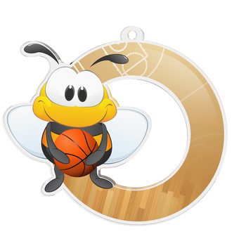 Bumble Bee Basketball Medal | Trophy Monster