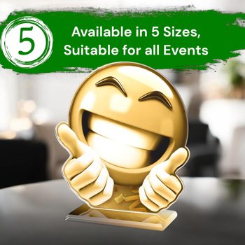 Cannes Classic Smiley Face Emoji Trophy | Trophy Monster
