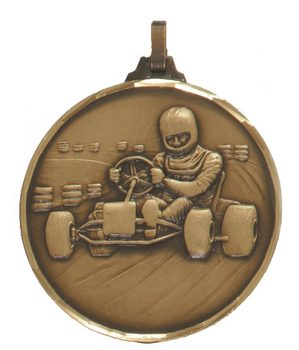 Diamond Edged Go Kart Bronze Medal | Trophy Monster