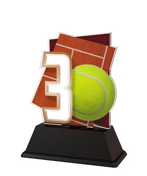 Tennis Number 3 Trophy | Trophy Monster