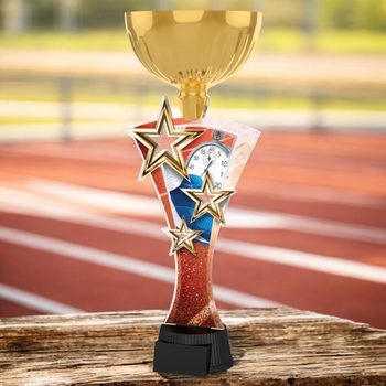 Triple Star Athletics Running Gold Trophy Cup | Trophy Monster