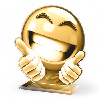 Cannes Classic Smiley Face Emoji Trophy | Trophy Monster